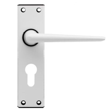 Door Handles Ellbee White Eurolock - Leisure Parts 4U